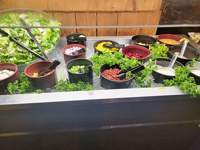 A salad bar that respects fresh ingredients, proving that in California, even the supporting players get star treatment.