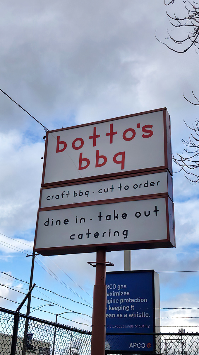 The sign promises "craft BBQ" and "cut to order"—two phrases that should immediately reroute your GPS no matter where you were headed.