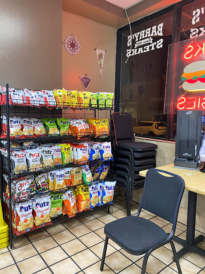 The chip selection that answers the eternal question: "What goes with a cheesesteak?" with a resounding "More delicious carbs, of course!"