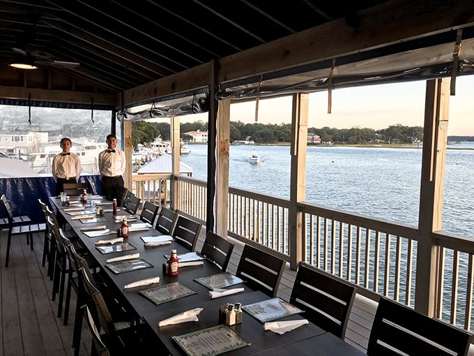 Waterfront dining where the tables are set with military precision – matching the spectacular view bite for spectacular bite.