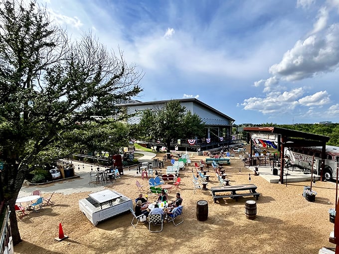 The outdoor area offers a place to relax and process what you've just witnessed. Sometimes great art requires reflection time.