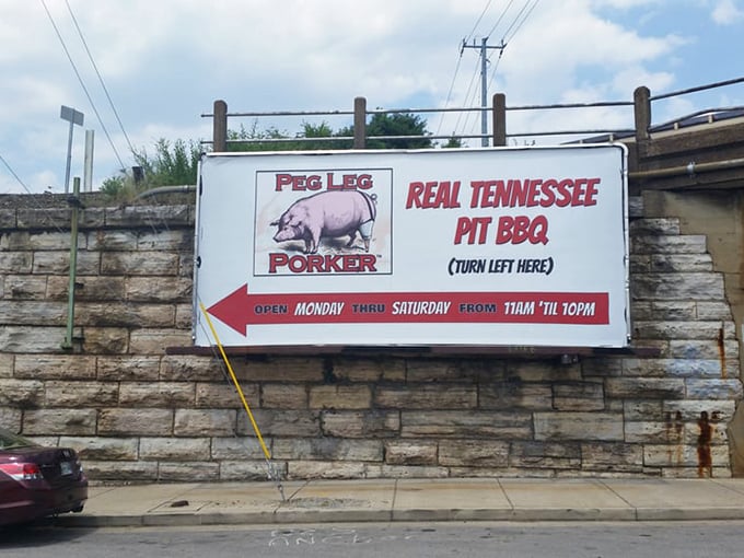 "REAL TENNESSEE PIT BBQ" isn't just signage—it's a bold declaration of authenticity in a world of pretenders and gas-powered shortcuts.