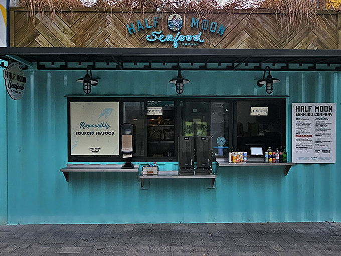 The takeout window for seafood emergencies—because sometimes you need grouper without the wait.