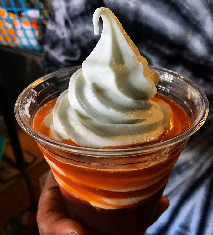 Thai tea float with a soft-serve crown—the royal treatment your taste buds never knew they deserved.