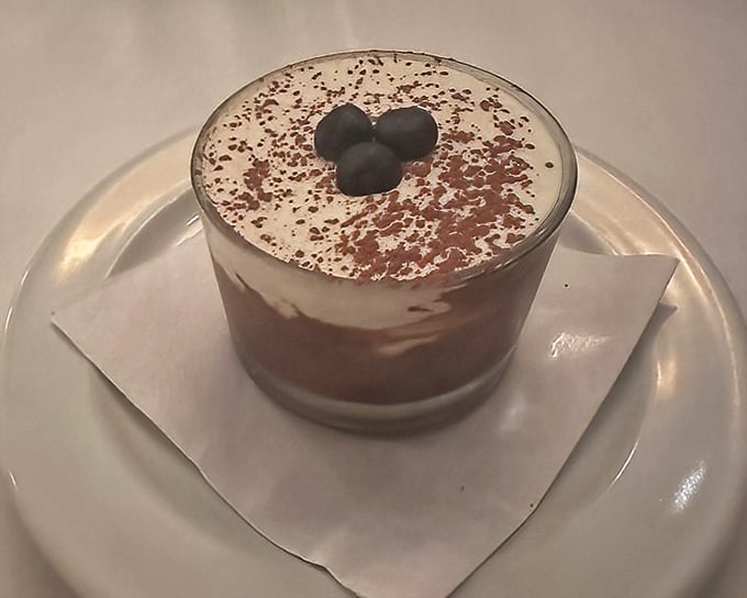 Tiramisu that strikes the perfect balance between coffee, chocolate, and mascarpone—the holy trinity of dessert engineering.