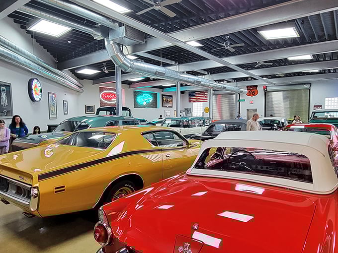 Apparently, Goober's isn't just passionate about eggs—they've got a thing for vintage horsepower too. Breakfast and Chargers—the perfect American pairing.