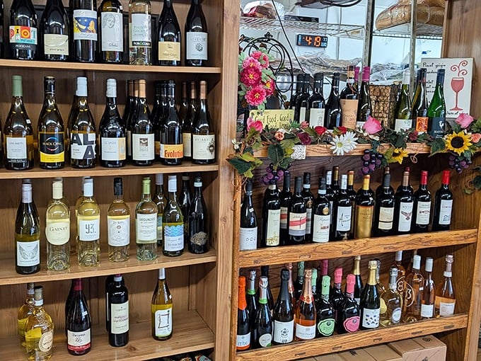 A wine selection that would make any sommelier nod approvingly – unexpected sophistication in this unassuming neighborhood market.