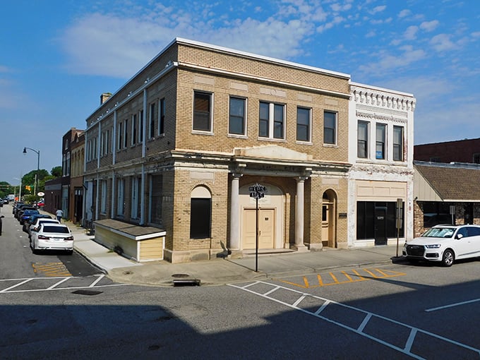 This renovated storefront in Lumberton represents the town's blend of history and affordability. Old-world charm, new-world savings!