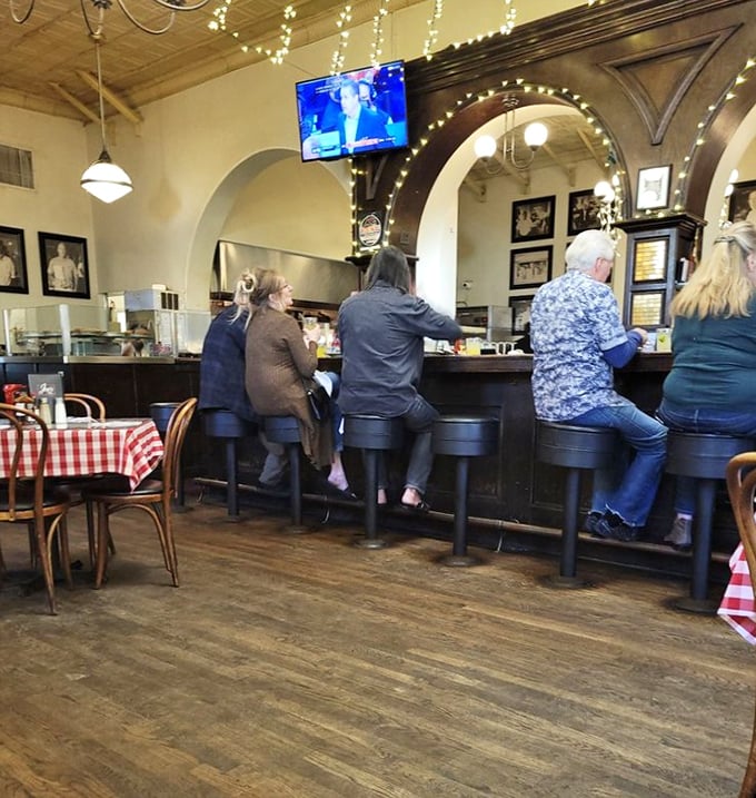 The counter seats—where solo diners become regulars and regulars become family. Some of Santa Barbara's best conversations happen right here.
