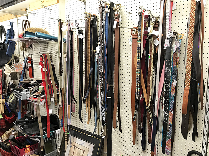 Belt heaven for the fashion-conscious thrifter—where a genuine leather find can elevate your entire wardrobe for less than a fancy coffee.