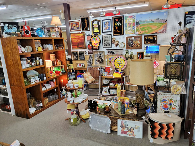 Each booth is like visiting a different curator's personal museum, except you can actually take things home.