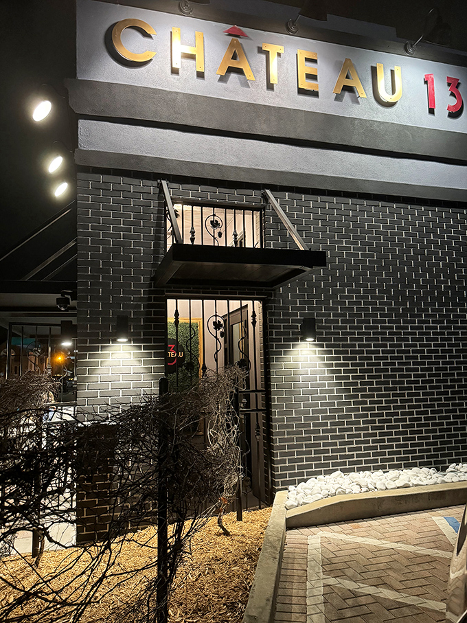 Château 13's moody entrance suggests what lies beyond isn't your average early-bird special. Date night just got an upgrade.