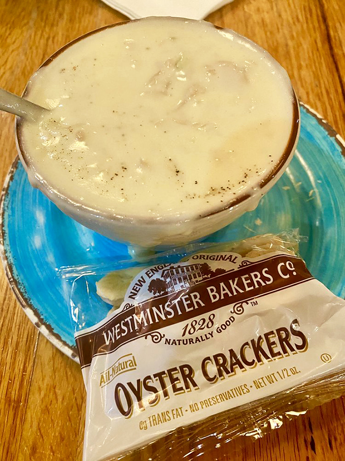 Clam chowder so authentic it should come with its own Boston accent. Those oyster crackers aren't garnish—they're essential supporting actors.
