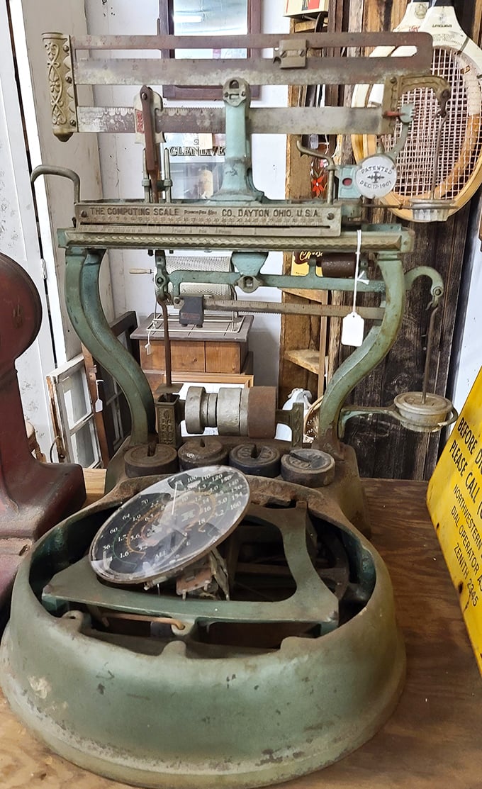 This magnificent Computing Scale from Dayton, Ohio isn't just functional—it's industrial art from an era when even utilitarian objects deserved beautiful design.