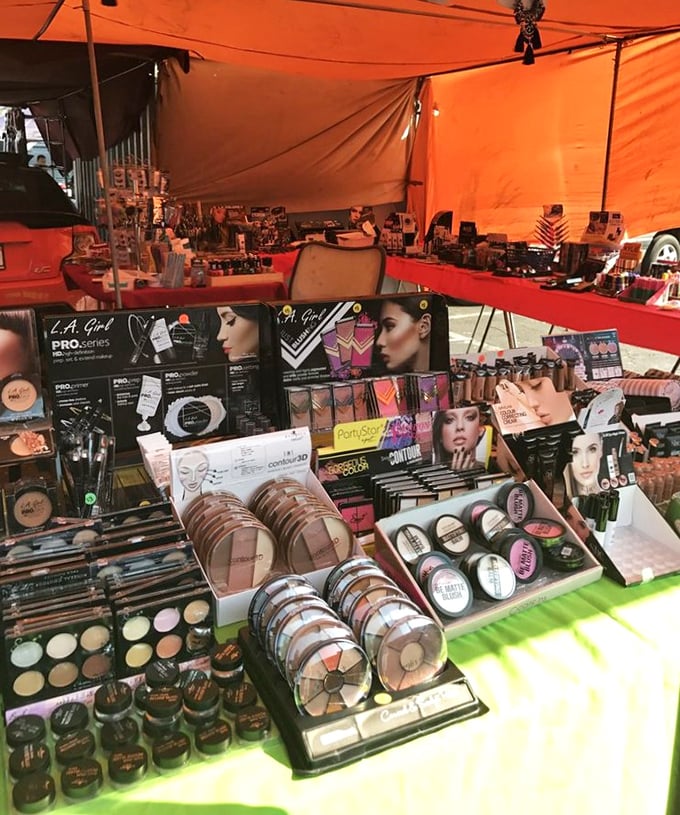 Makeup mavens, take note! This cosmetics cornucopia offers brand-name beauty at prices that won't require explaining mysterious charges to your spouse.