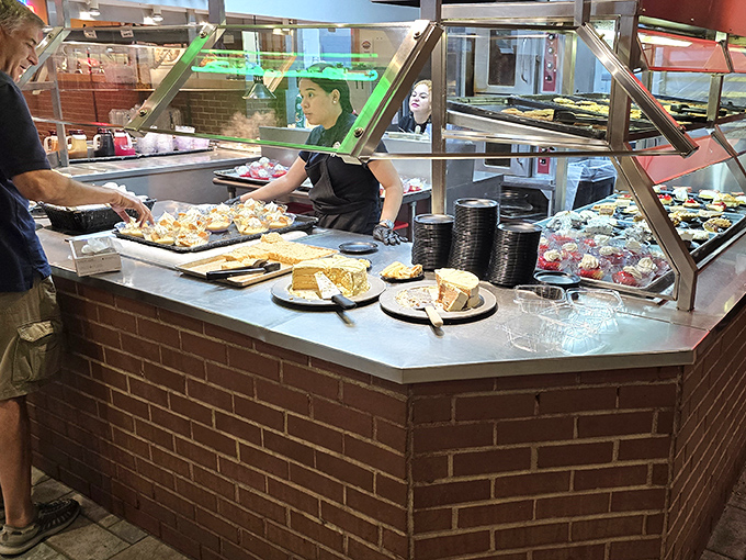 The dessert station—where good intentions go to die and "I'll just have a small piece" becomes the lie we tell ourselves.