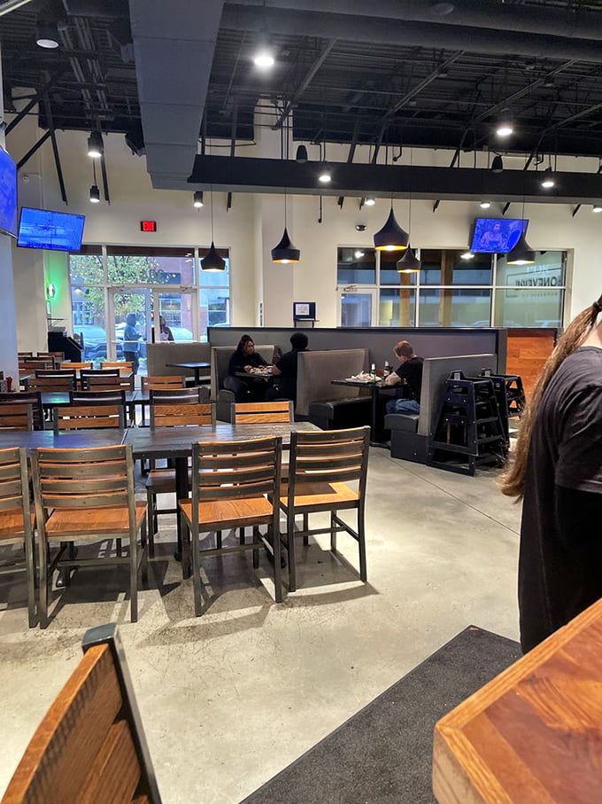 The dining room – where strangers become friends united by the universal language of "Did you try the brisket yet?"