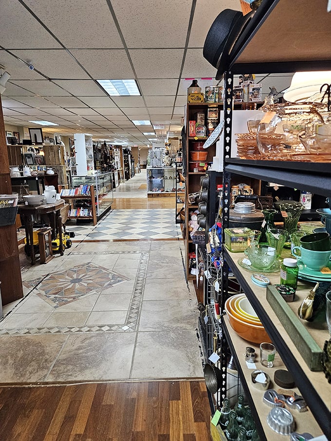 The long view reveals the mall's true scale—a cathedral of collectibles where the faithful gather to worship at the altar of "they don't make 'em like this anymore."