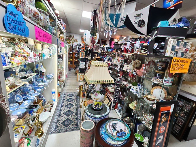 This isn't just dishware—it's a ceramic congregation where every plate, lamp, and trinket is competing to be your next impulse purchase.