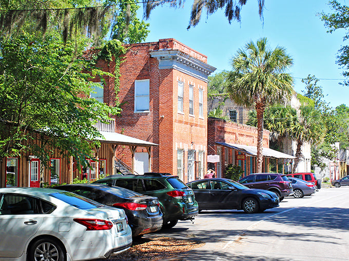 Brick buildings, palm trees, and Spanish moss create Micanopy's signature look – a streetscape that's both quintessentially Southern and uniquely Floridian.