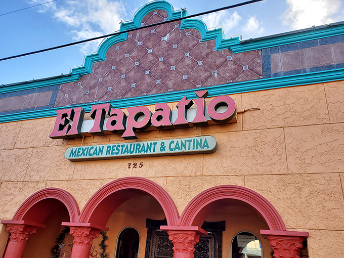 El Tapatio's vibrant façade promises flavor fiesta inside. Mexican cuisine that doesn't need a passport but still takes your taste buds on a delicious journey.