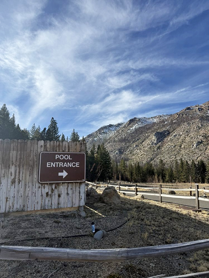 Follow the arrow to bliss. This unassuming sign points the way to one of California's most therapeutic natural experiences.