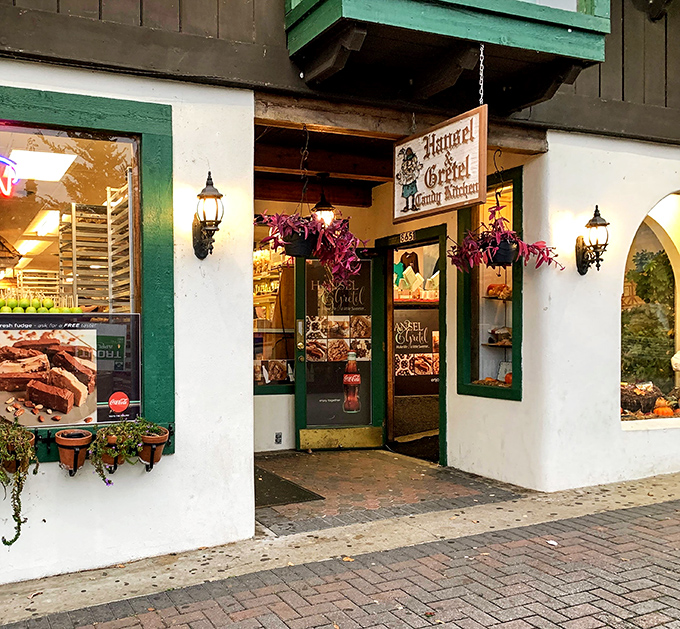 The entrance beckons like a portal to sweeter times, with hanging flower baskets and old-world charm that's increasingly rare these days.