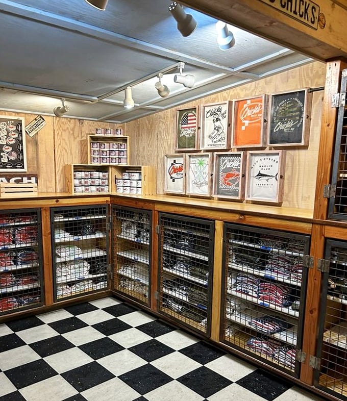 The gift shop corner proves you can take a piece of Chick's home with you, though sadly not their secret crab cake recipe.