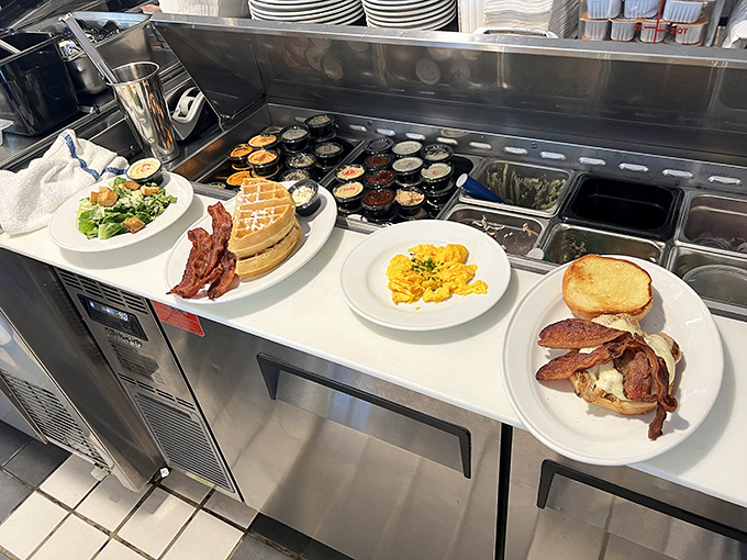 Where the magic happens. Breakfast alchemy in progress—turning simple ingredients into memories that last longer than the meal itself.