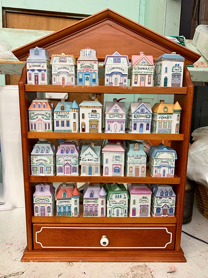 Collector's dream alert! This charming spice house village would cost a small fortune new—here it's waiting for its next caretaker.