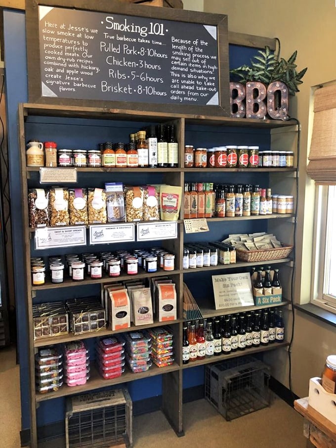 The "local" in Jesse's Barbecue & Local Market. This treasure trove of Pennsylvania products lets you take the experience home—minus the smoke in your clothes.