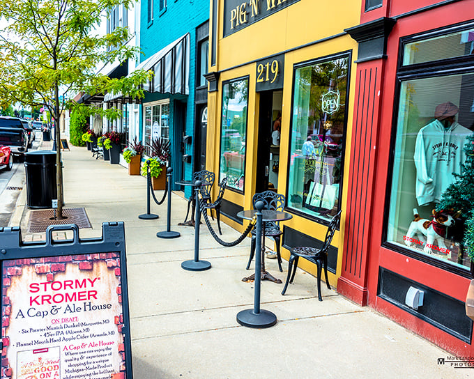 Colorful storefronts line Main Street with the kind of authentic charm that corporate theme parks spend millions trying—and failing—to replicate.