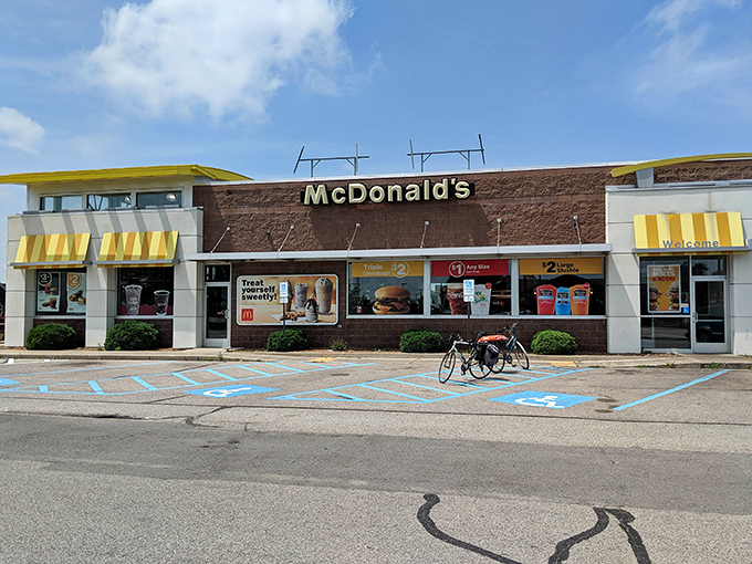 Even McDonald's gets the Amish treatment in Nappanee, with bicycles often parked alongside cars in this cultural crossroads.