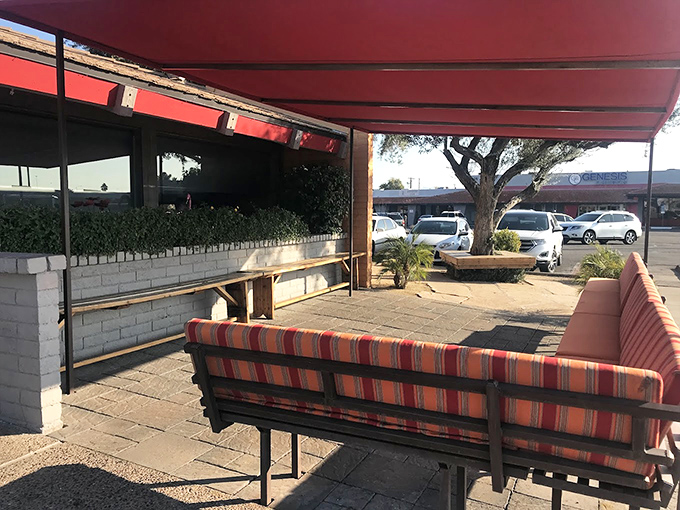 Outdoor seating for those who prefer their coffee with a side of Arizona sunshine and people-watching.