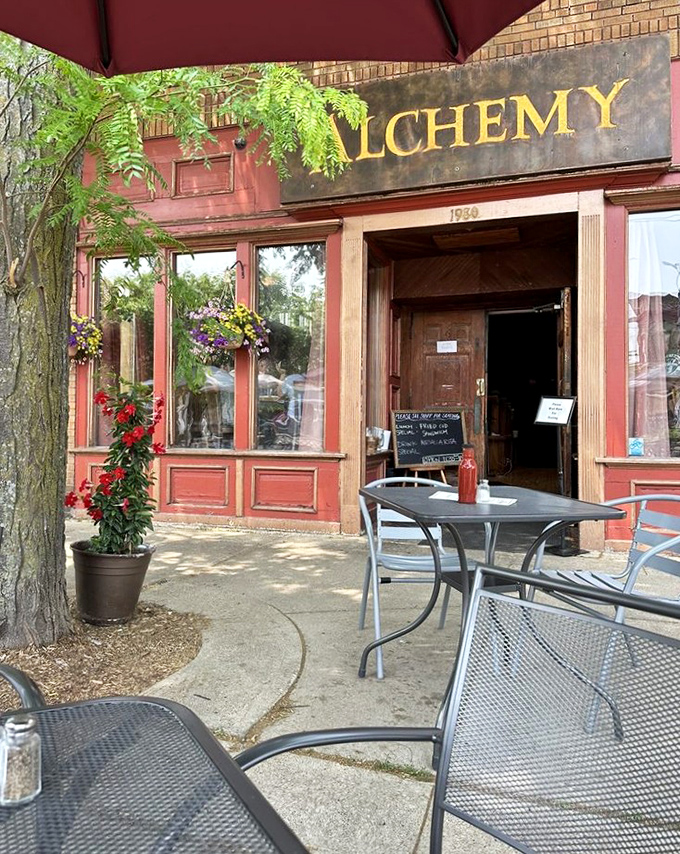 Sidewalk seating that captures Madison's seasonal joy. When Wisconsin gives you perfect weather, you grab a table outside and celebrate.