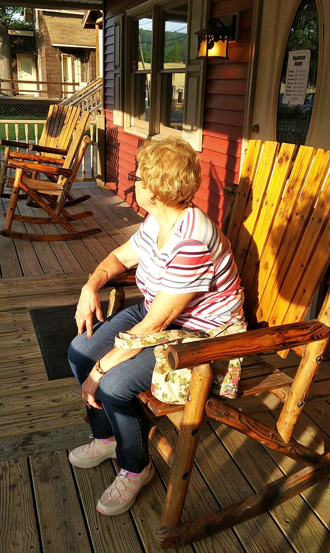 Porch-sitting isn't just an activity here—it's practically a competitive sport with championship-level wooden rockers.