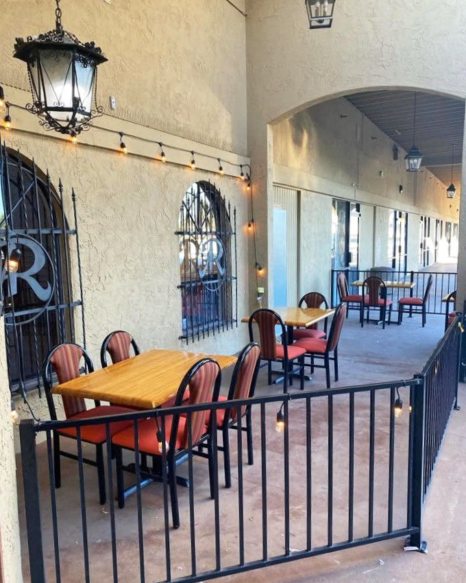 Outdoor seating for those perfect Arizona days when sunshine enhances every delicious bite.