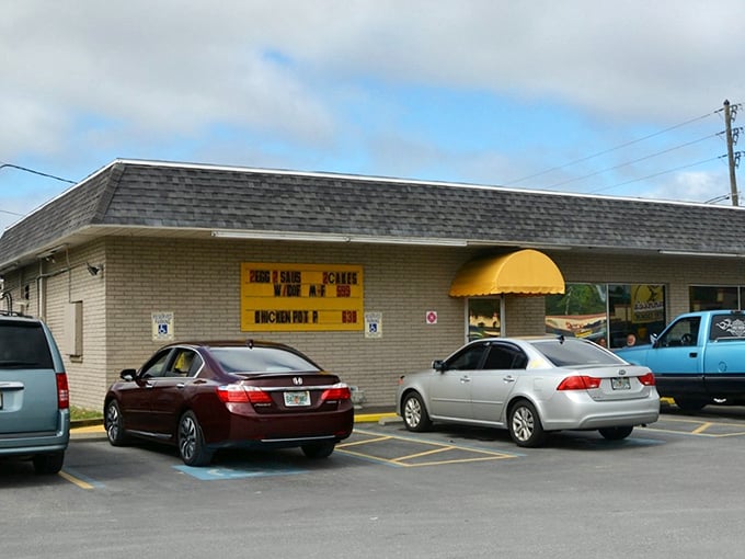 A parking lot that tells the story – cars from near and far drawn by legendary waffles.