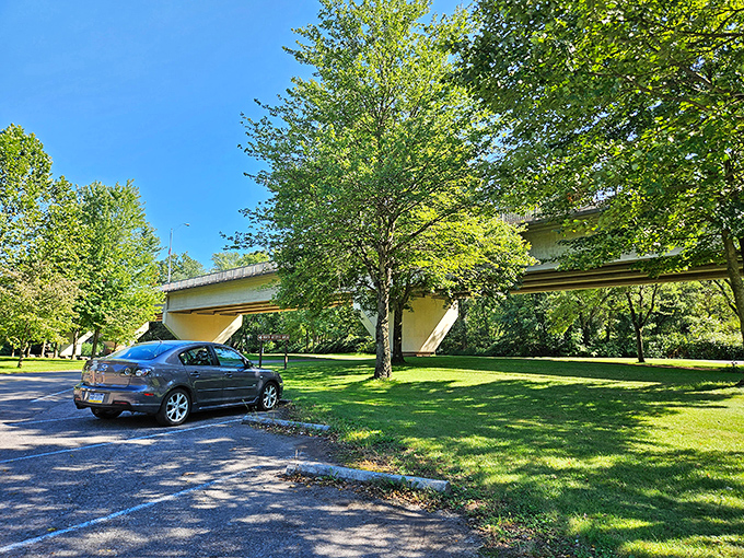 Parking spaces aplenty – no circling required, no parallel parking gymnastics, just pull in and relax.