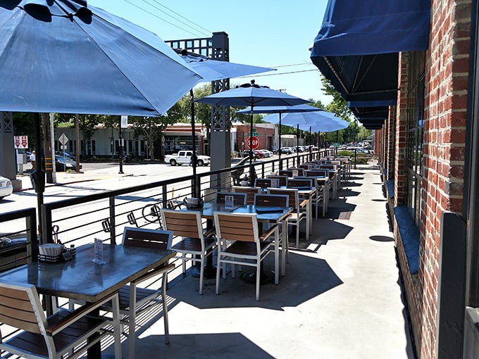 The patio offers Sacramento sunshine with your shepherd's pie – a California compromise that even the most traditional Brit would approve.
