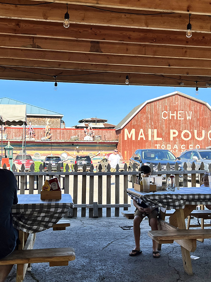 Beyond the picnic tables lies a slice of vintage roadside America that reminds you why road trips were invented in the first place.