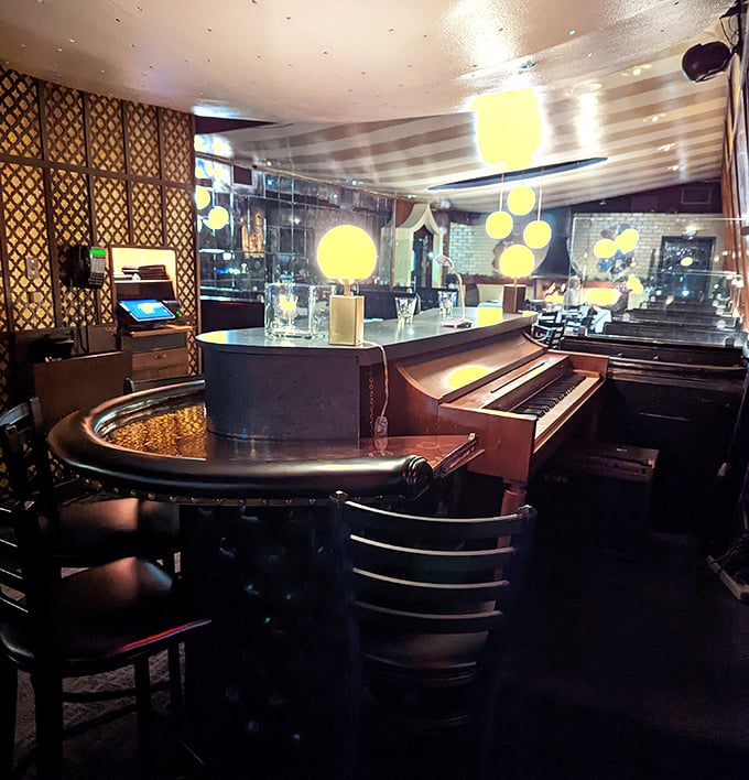 The piano lounge isn't trying to be retro-cool – it actually is cool, with mood lighting and the promise of live music that doesn't require shouting over your martini.