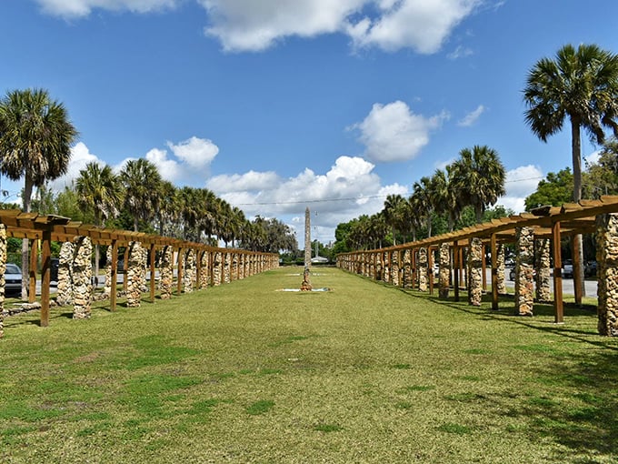 Ravine Gardens State Park's stone columns stand like ancient sentinels guarding one of Florida's most unexpected and affordable natural treasures