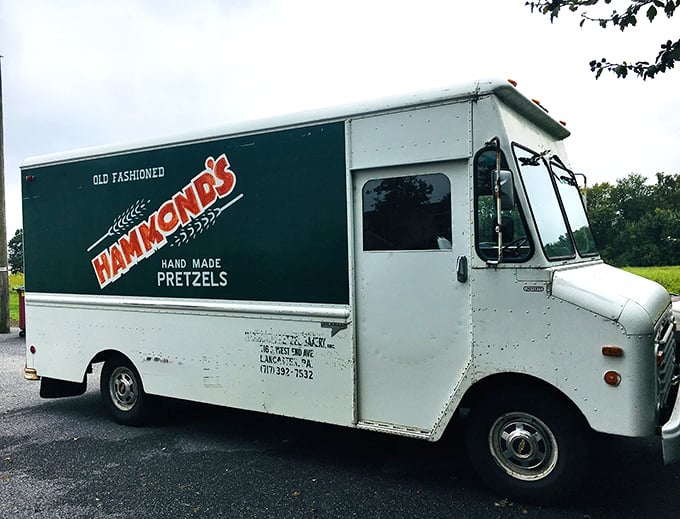 The Hammond's delivery truck – spreading pretzel joy throughout Pennsylvania. Like Santa's sleigh, but with more carbs and less reindeer.