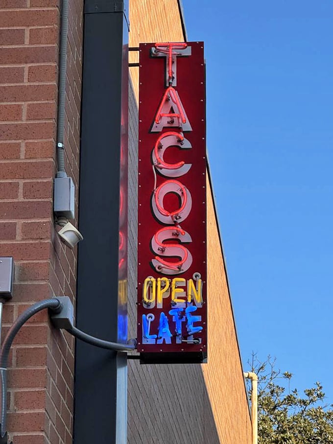 Bold signage announces what locals already know - something special happens here daily.
