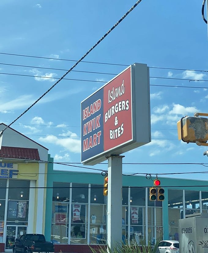 Simple signage for an anything-but-simple experience – sometimes the best places don't need fancy marketing.