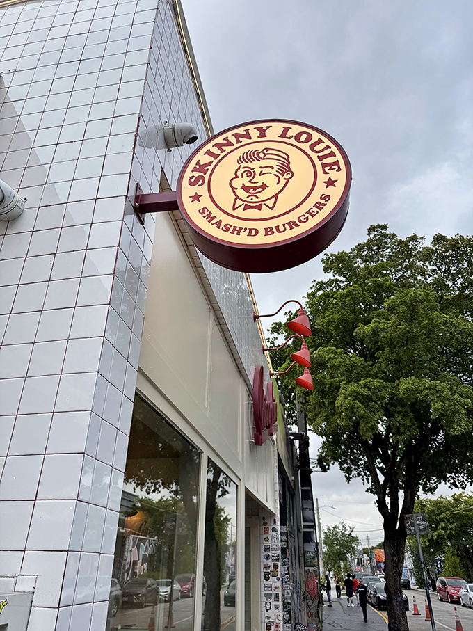 That circular sign isn't just branding—it's a beacon of hope for the hungry and a landmark for the lost.