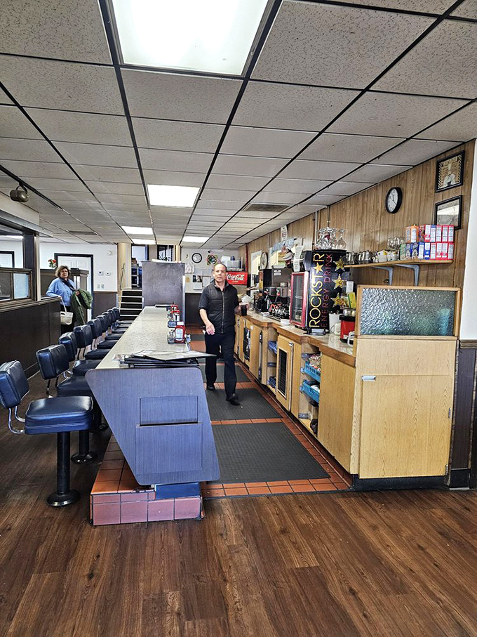 The front counter—command central for the breakfast operation, where orders are taken and hungry patrons' prayers are answered.