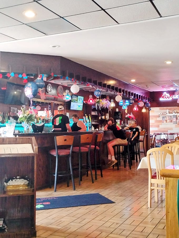 Where the magic happens—a glimpse into the casual, welcoming atmosphere that makes this place feel more like a friend's dining room than a restaurant.