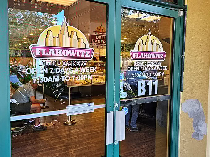 Seven days a week of deli goodness—these hours posted on the door are basically an open invitation to indulge any day you please.